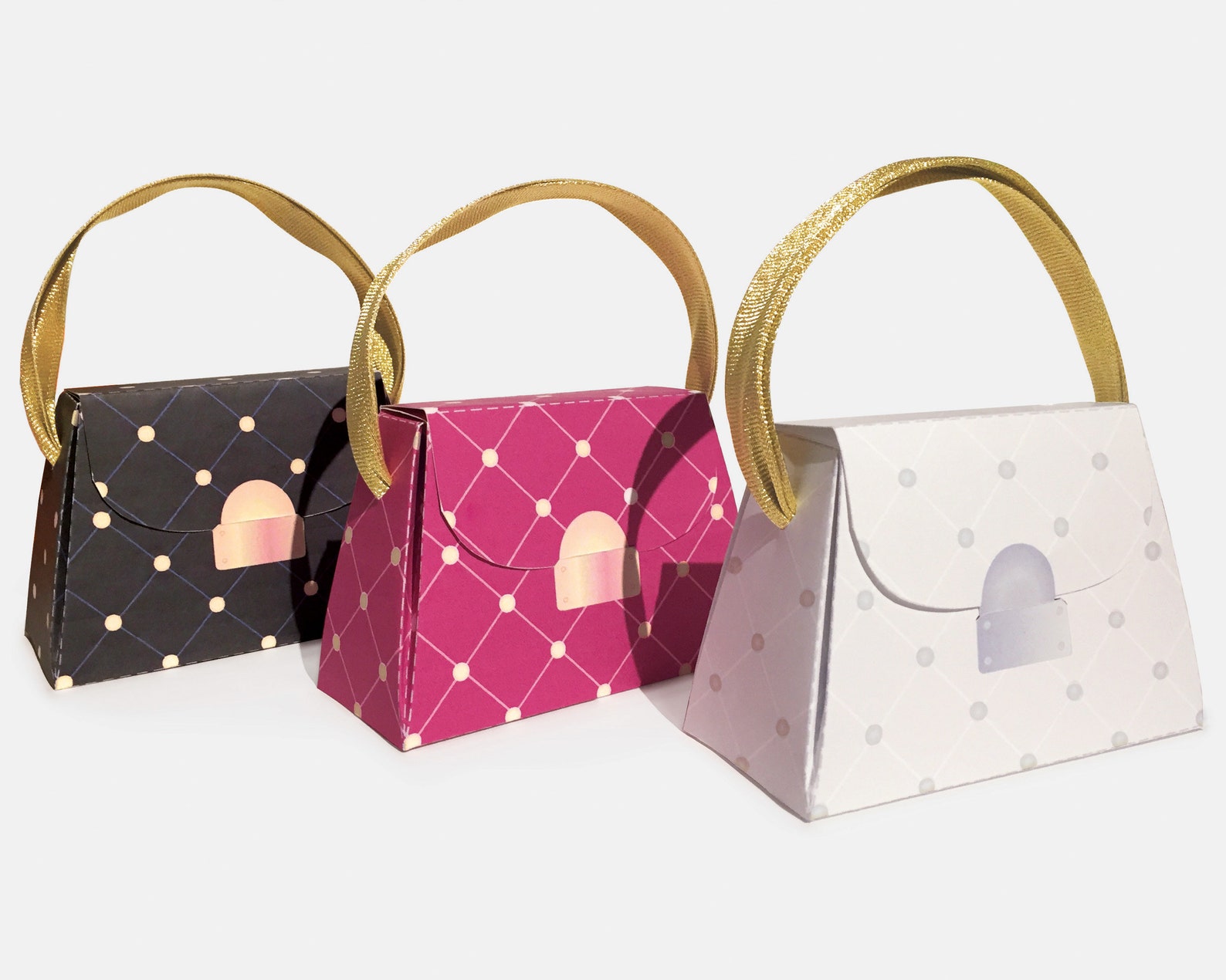 Purse Party Favor Gift Boxes Printable PDF Instant - Etsy