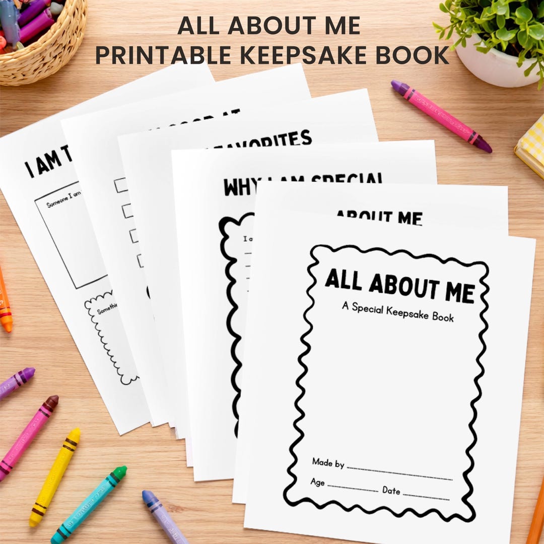 Kids' All About Me Book | Printable Memory Keepsake (PDF Craft) - Etsy