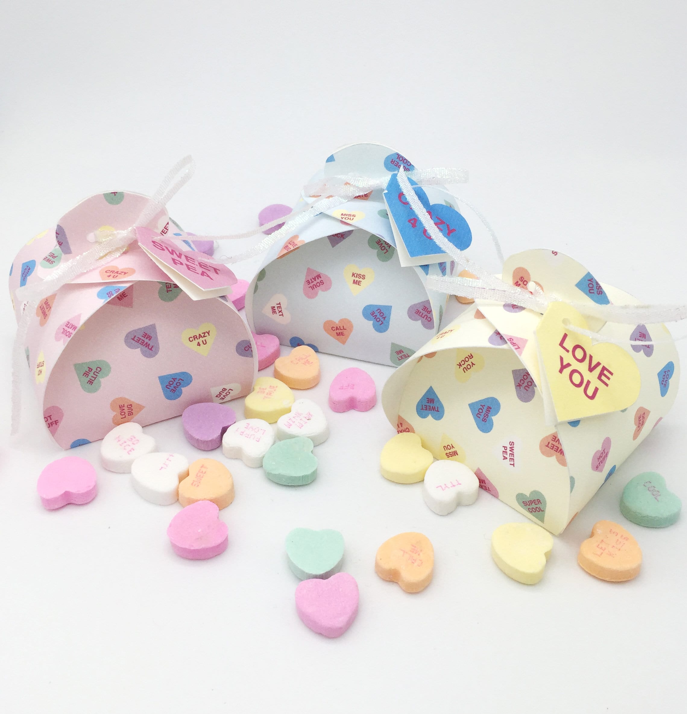 Valentine's Day Heart Conversation Gift Boxes - Printable PDF - Etsy