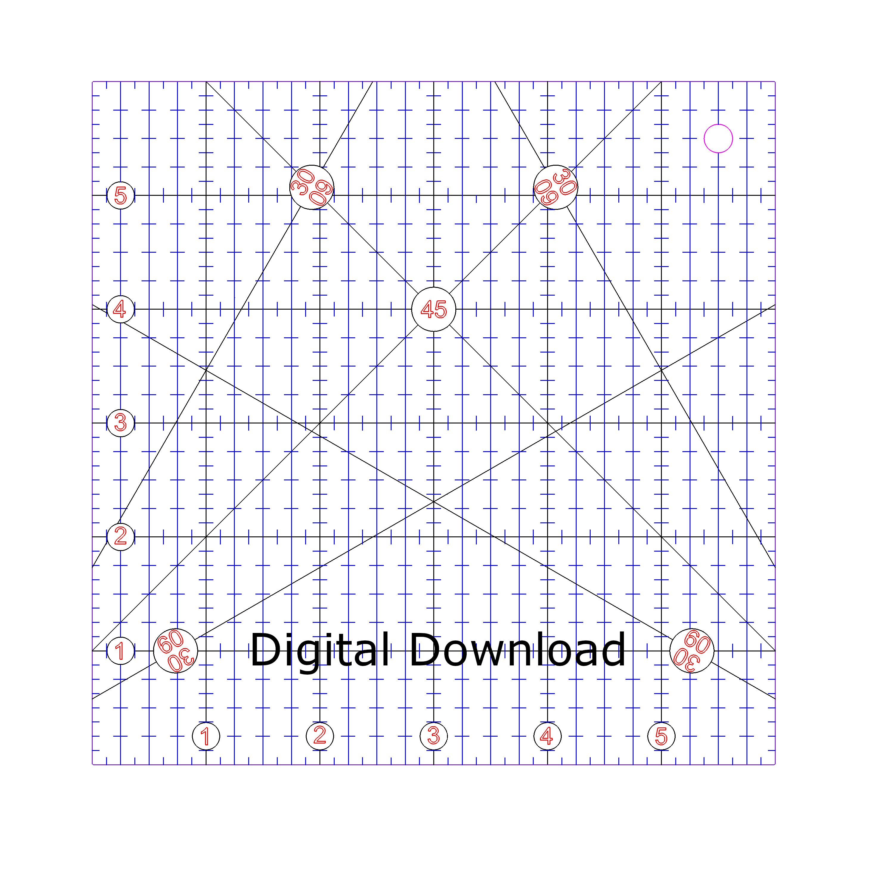 Digital Pack of 4 Laser Cut Acrylic Square Sewing Rulers 3x3, 4x4, 5x5 ...