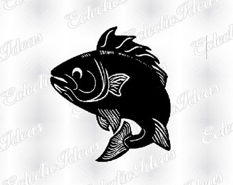 Jumping fish svg | Etsy