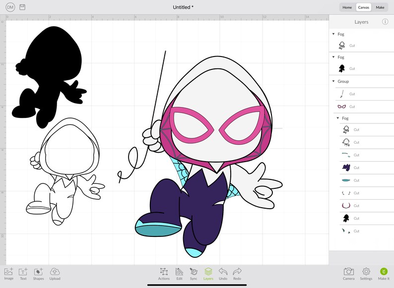 SVG Baby Spider Gwen SVG Cut File Spidey Girl Superhero | Etsy
