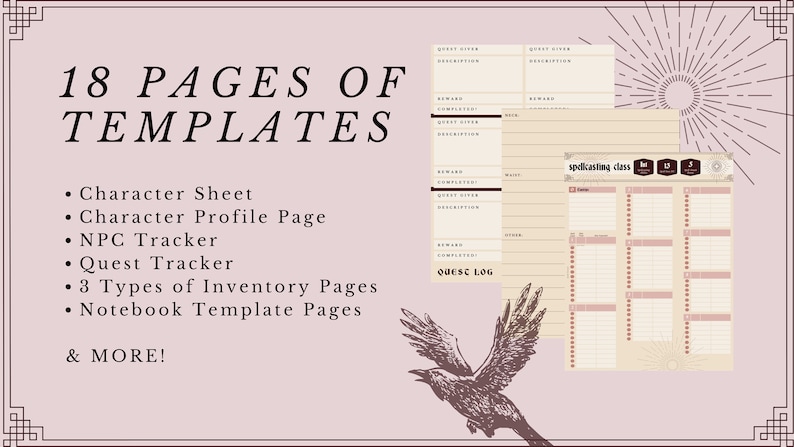 D&D Player Notebook (digital / Canva / PDF) - Etsy