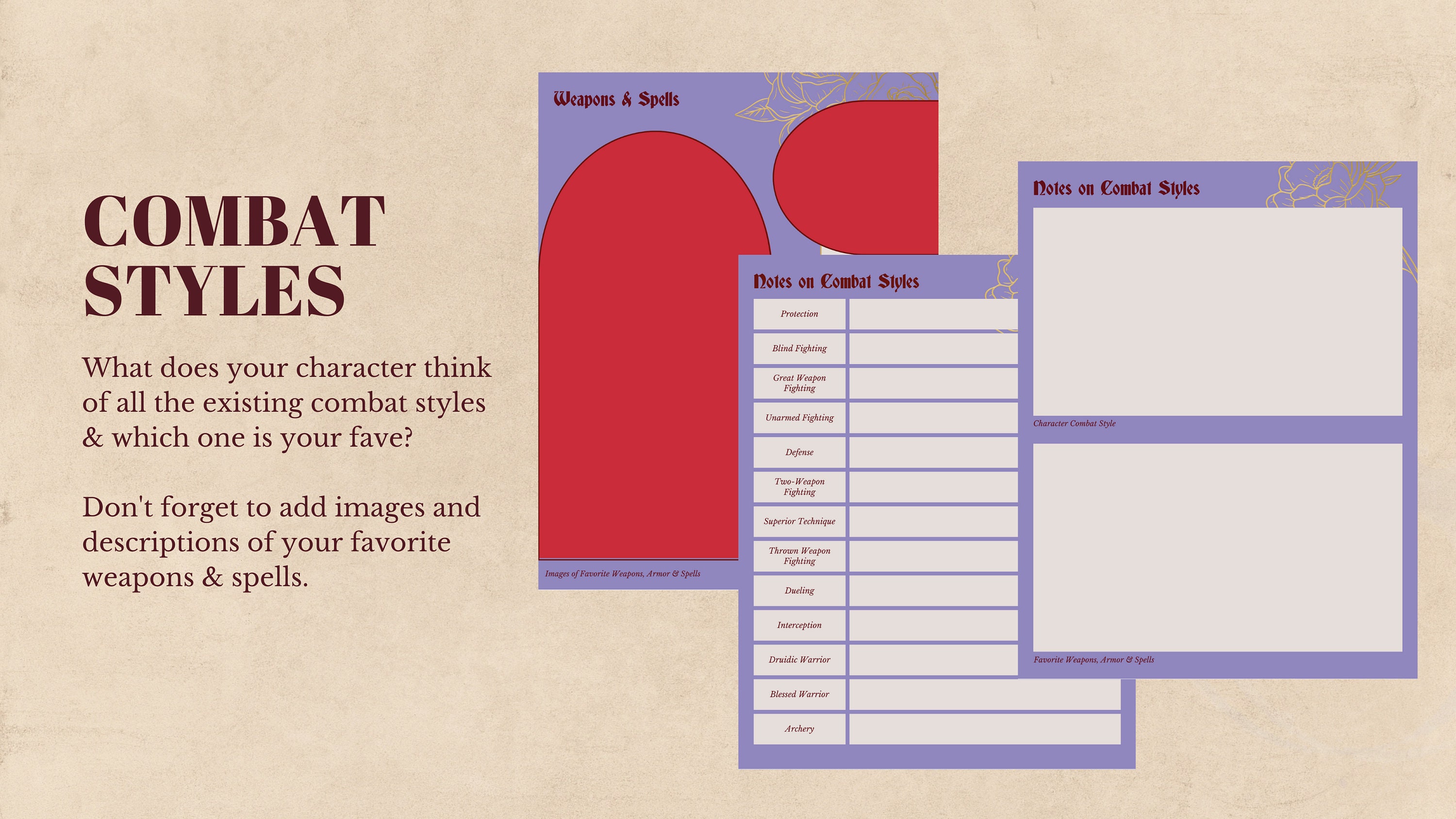 Digital D&D Character Background Template (pdf/goodnotes/notability) - Etsy