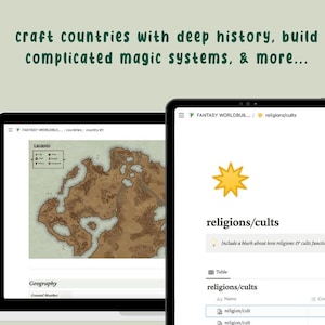 Fantasy Worldbuilding Notion (novel/d&d/digital Template) - Etsy