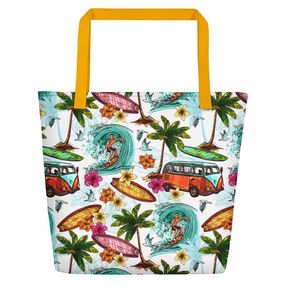 Vintage Surfer Style Beach Bag - Etsy