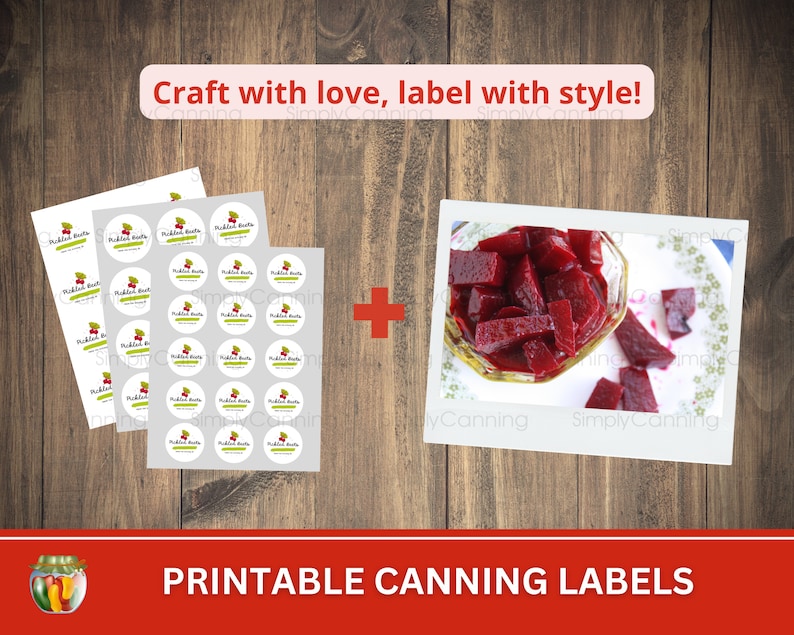 Pickled Beets Canning Jar Labels: Round Stickers (digital Download) - Etsy
