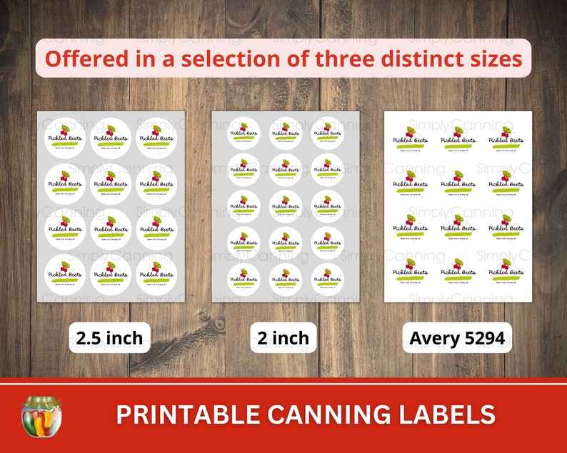 Pickled Beets Canning Jar Labels: Round Stickers (digital Download) - Etsy