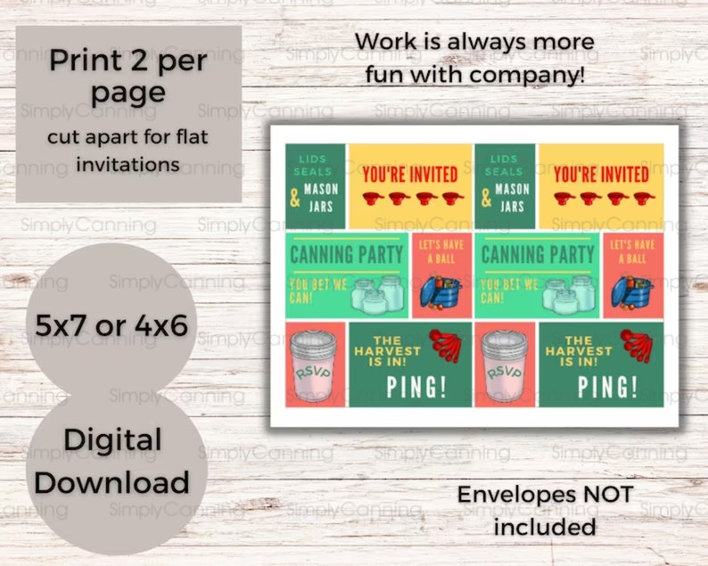 Canning Party Invitation. Invite Some Friends Over and Can the Harvest ...