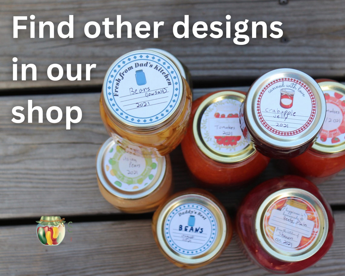 Pickled Peppers Printable Canning Jar Labels (PDF) - Etsy