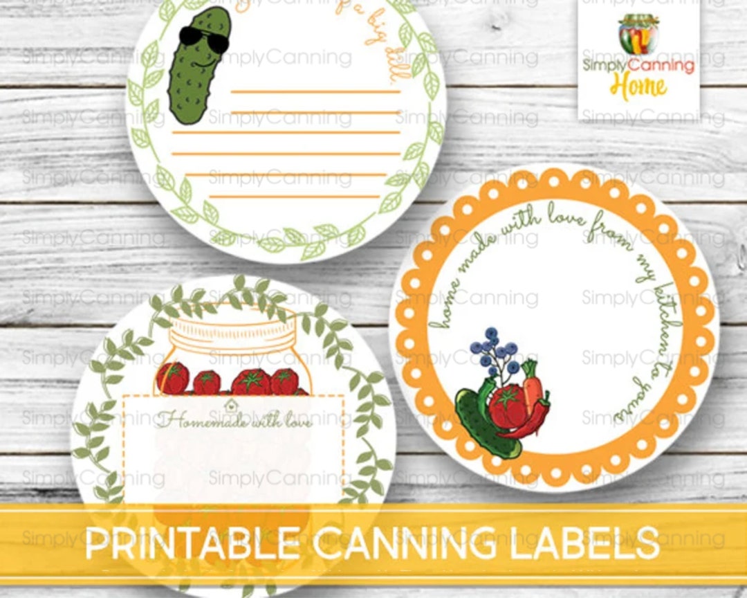 Ornamental Design - Canning Labels, Printable Designs, Kitchen Jar Lid ...