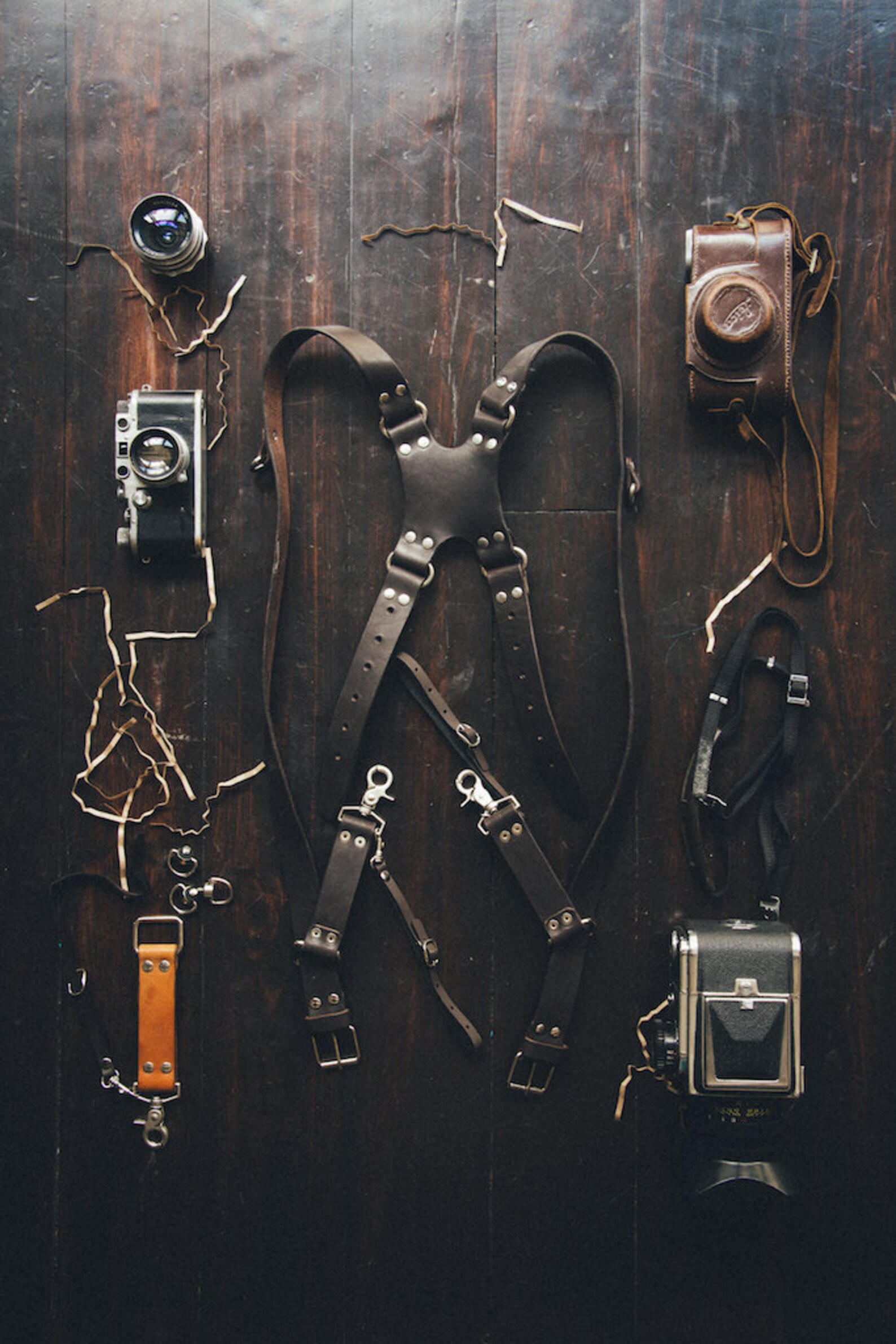 Dual Camera Strap, Leather Camera Strap, Dual Camera Shoulder Harness ...