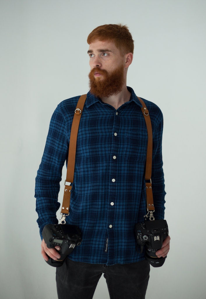 Dual Camera Strap Leather Camera Strap Dual Camera Shoulder - Etsy