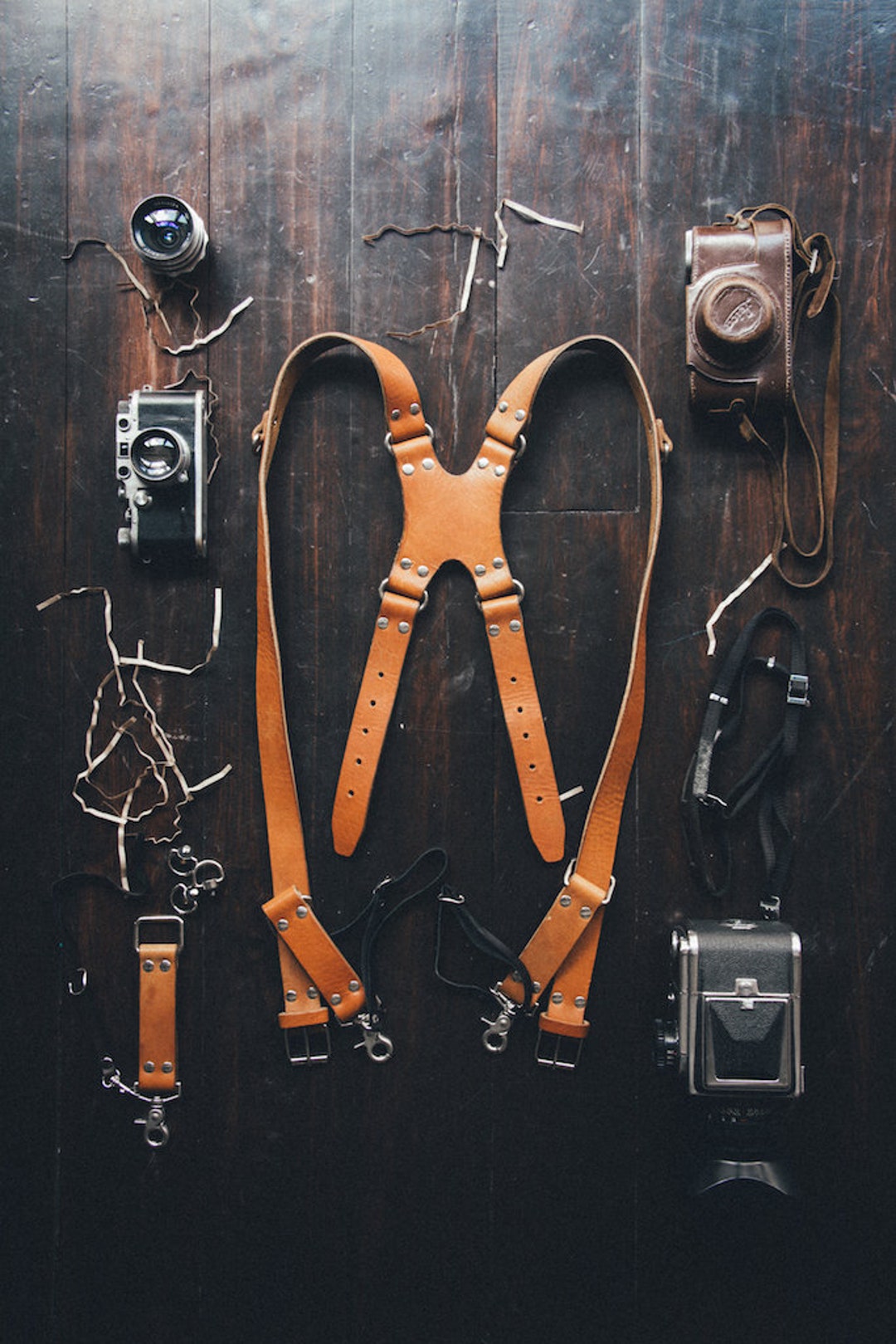 Dual Camera Strap, Leather Camera Strap, Dual Camera Shoulder Harness ...