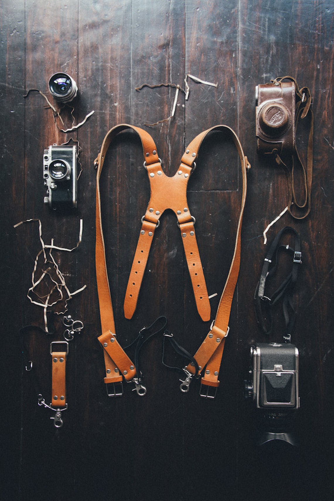 Dual Camera Strap Leather Camera Strap Dual Camera Shoulder - Etsy