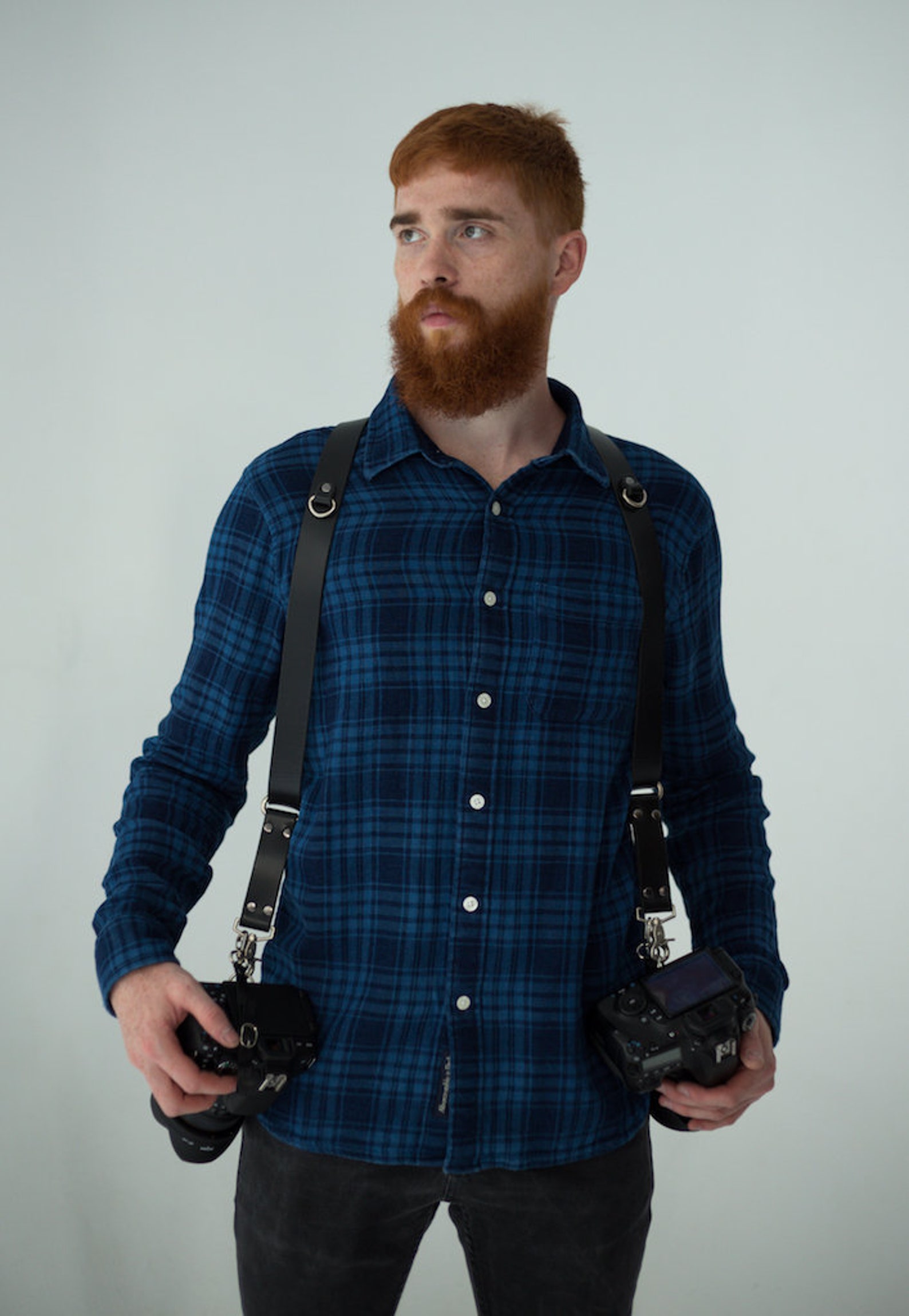 Dual Camera Strap, Leather Camera Strap, Dual Camera Shoulder Harness ...