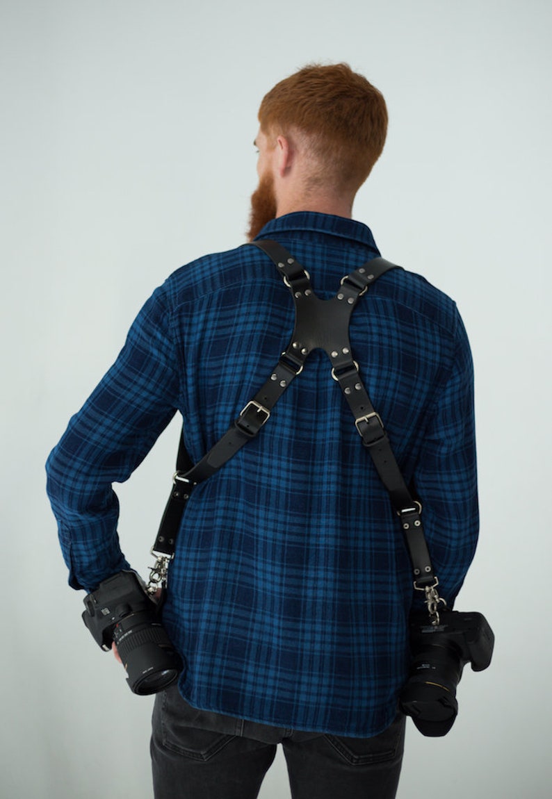 Dual Camera Strap, Leather Camera Strap, Dual Camera Shoulder Harness ...