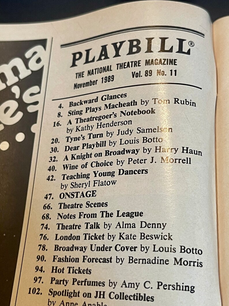 1989 Broadway Playbill - the Heidi Chronicles - Plymouth Theatre. - Etsy