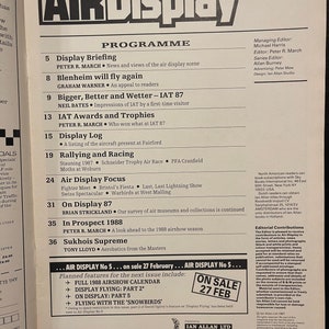 Vintage Air Display International Magazine: December 1987-february 1988 ...