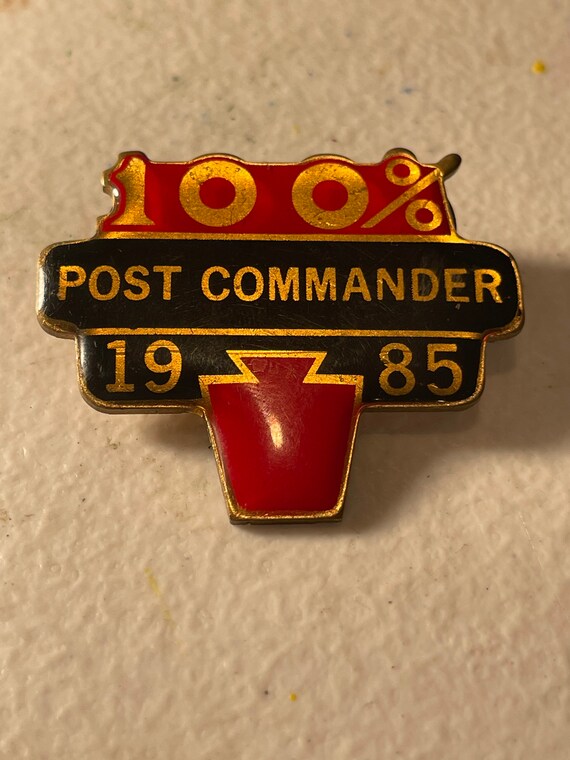 1985 American Legion Post Commander pin. In very nic… - Gem