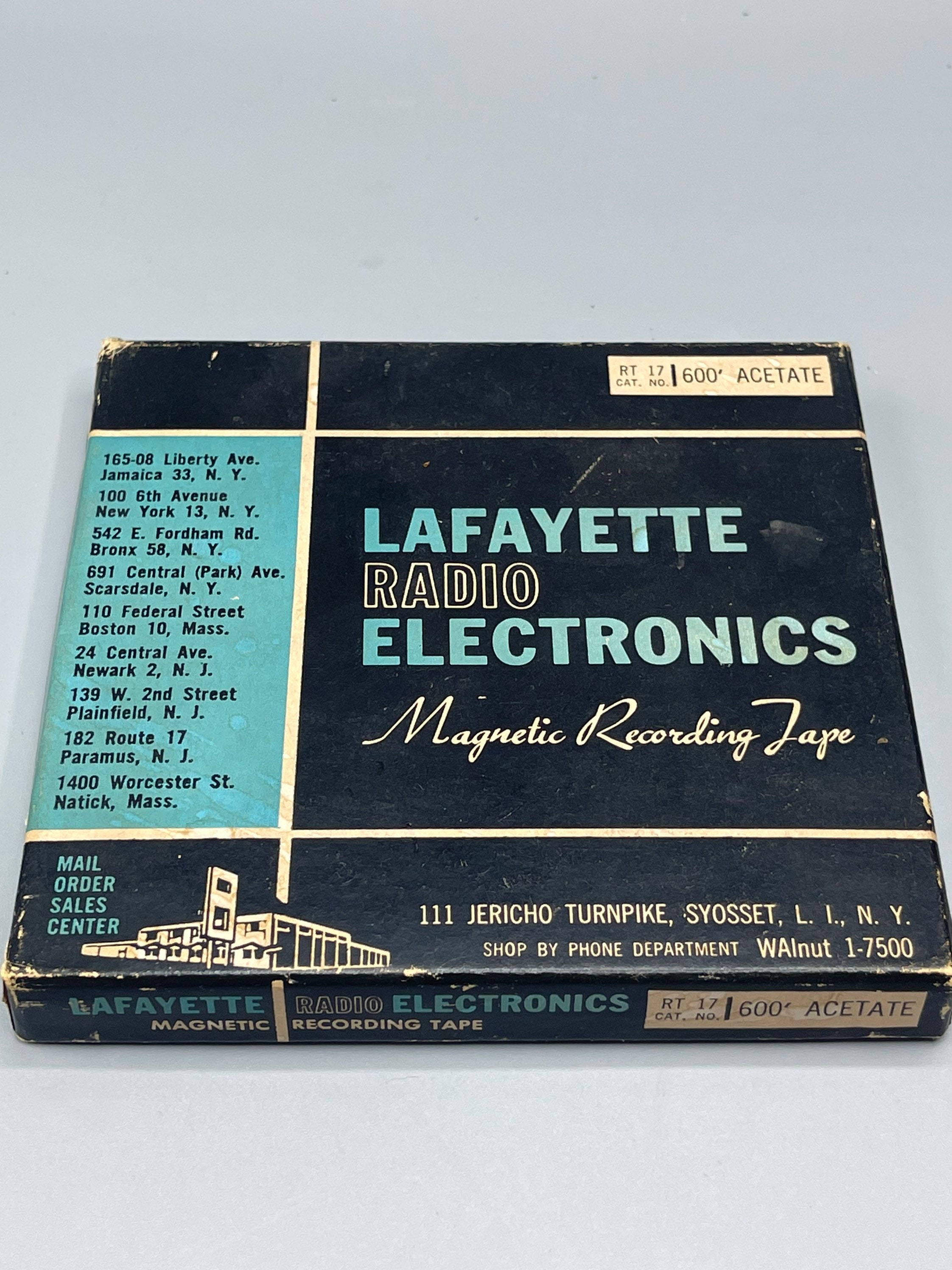 Vintage Lafayette Radio Electronics Magnetic Recording Tape. 600 ...