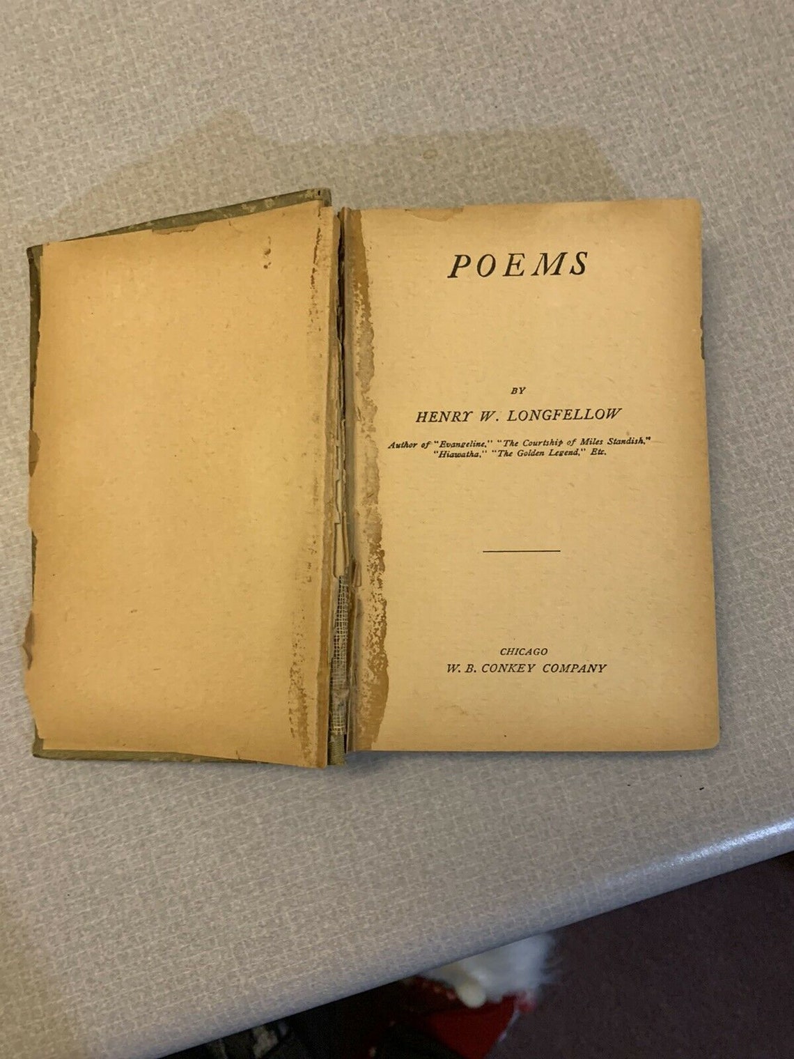 Longfellow's Poems W.B. Conley Company chicago - Etsy UK