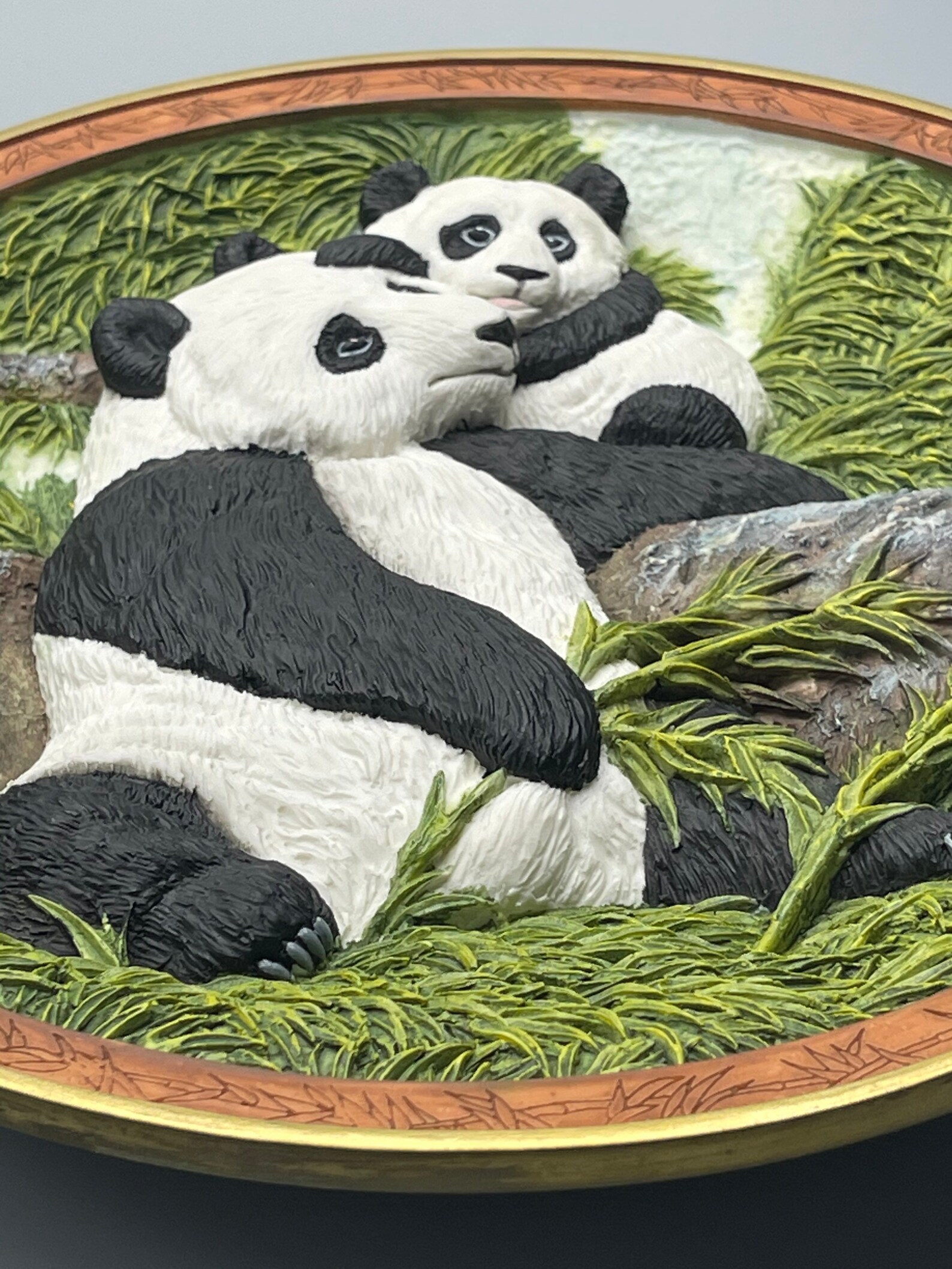 Adorable Panda Bear Themed Collectors Plate. A Playful Interlude From ...