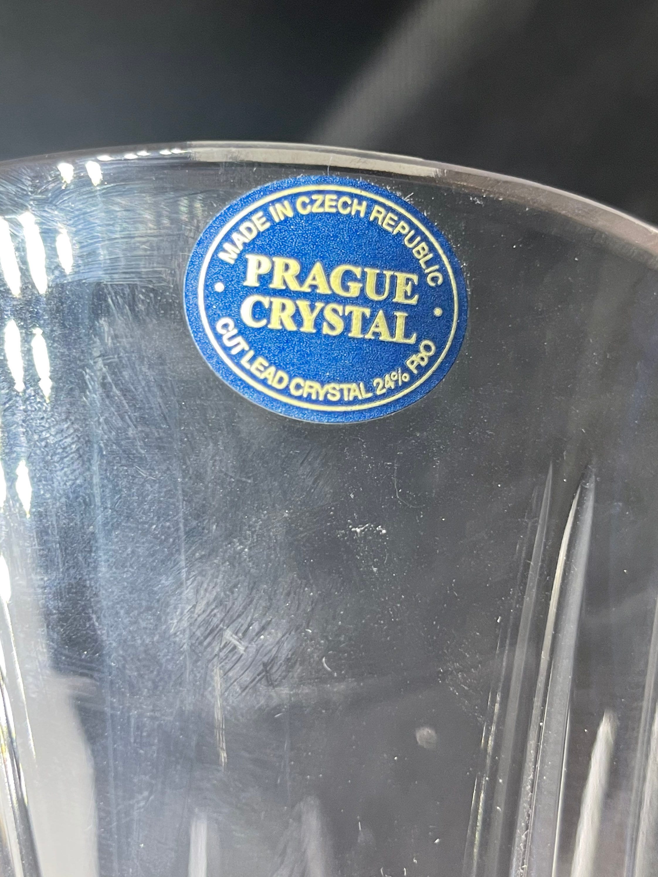 Prague Crystal Vase: Cut Lead Crystal, 8 Inch - Etsy
