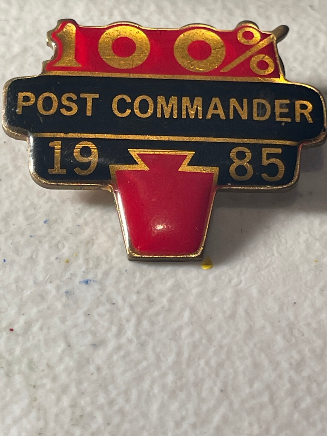 1985 American Legion Post Commander Pin. in Very Nice Condition. 1 3/4 ...