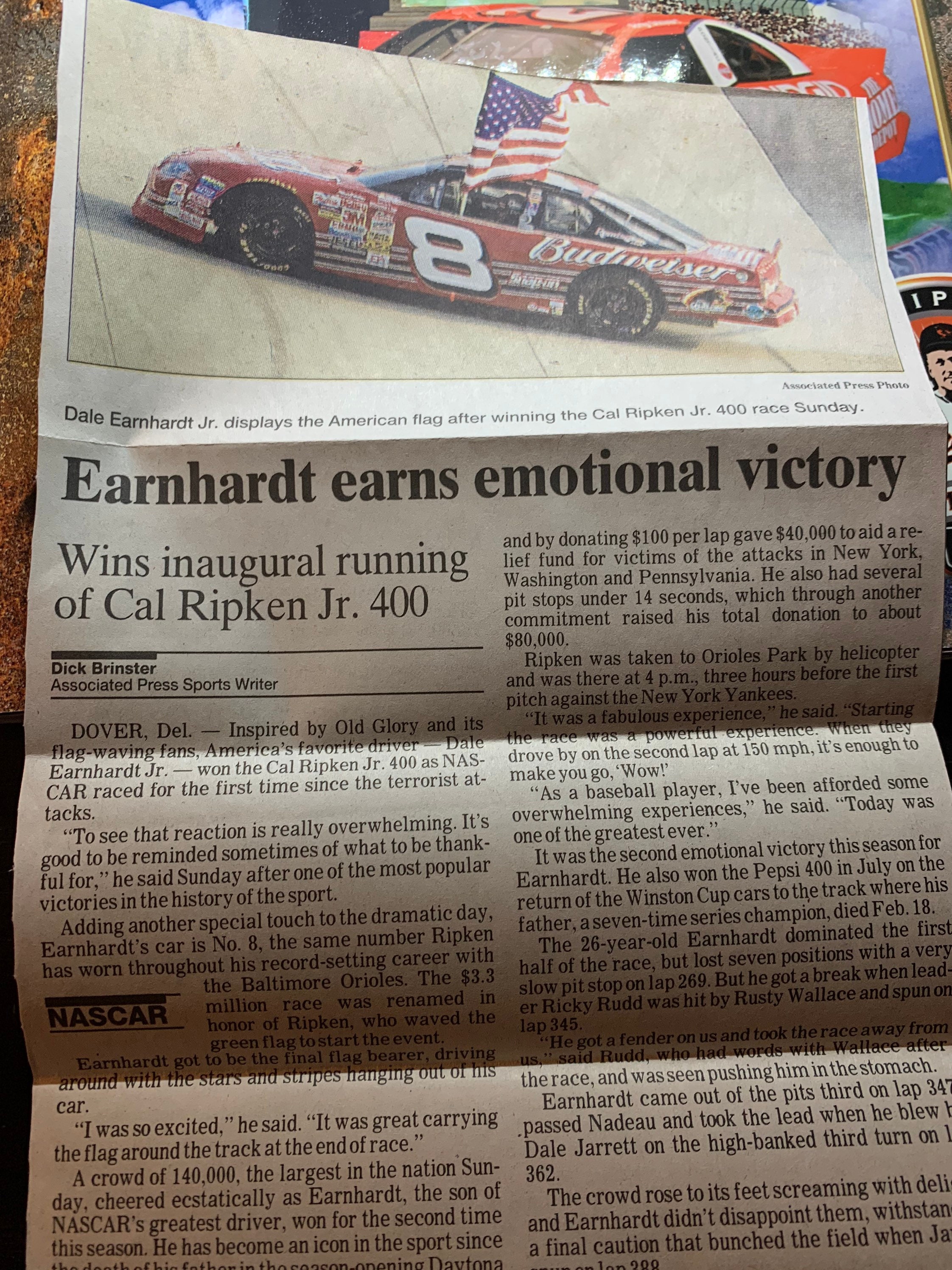 Collectibles Art & Collectibles This was the first NASCAR race after 9 ...