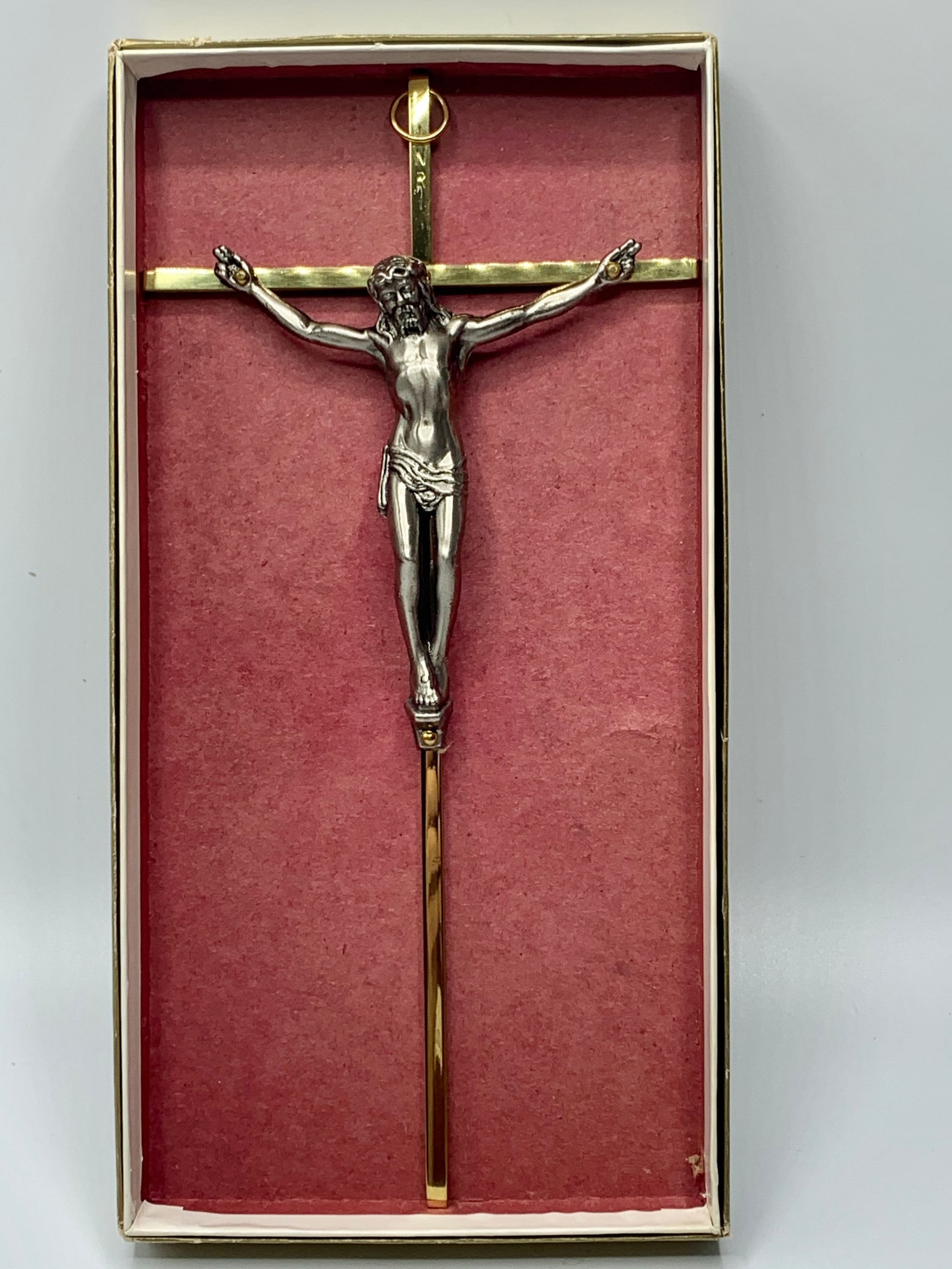 Brass Crucifix, Latin INRI Initials Etched in the Top. - Etsy