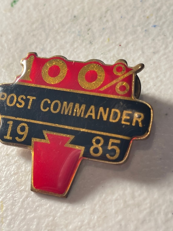 1985 American Legion Post Commander pin. In very nic… - Gem