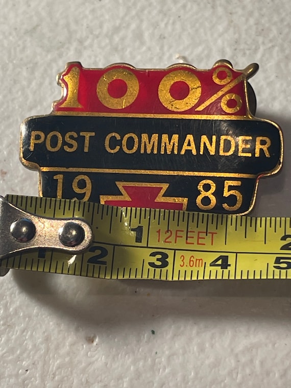 1985 American Legion Post Commander pin. In very nic… - Gem