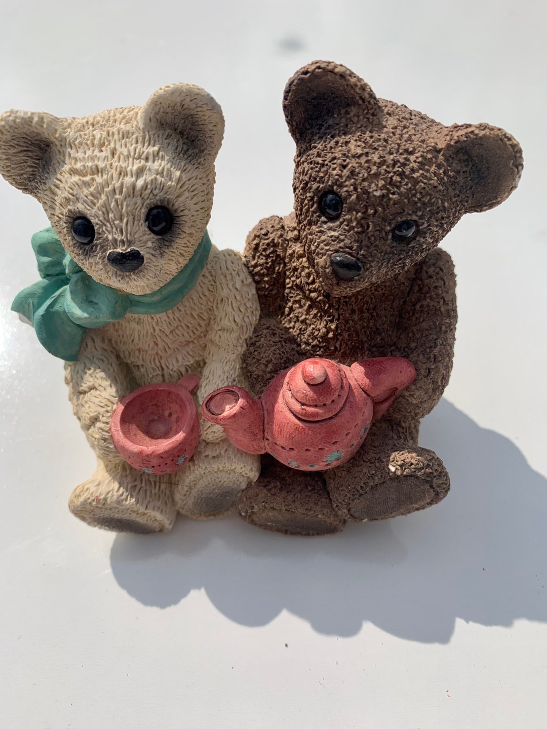 Cute Teddy Tea Party Bears. Made in the USA by Stone Critters. - Etsy UK