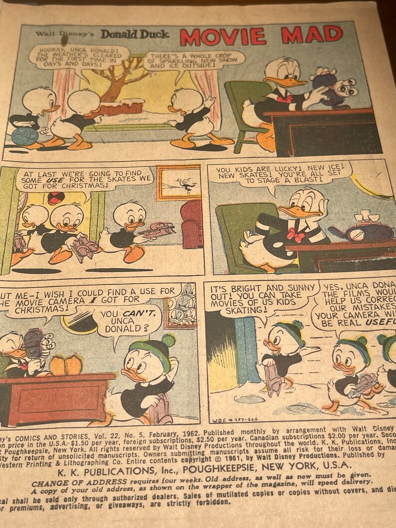 February 1961 Issue of Disney's Comics and Stories. No. - Etsy
