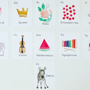 Alphabet Flash Cards, ABC Flash Cards, Kids Art, Art Prints, Nursery ...