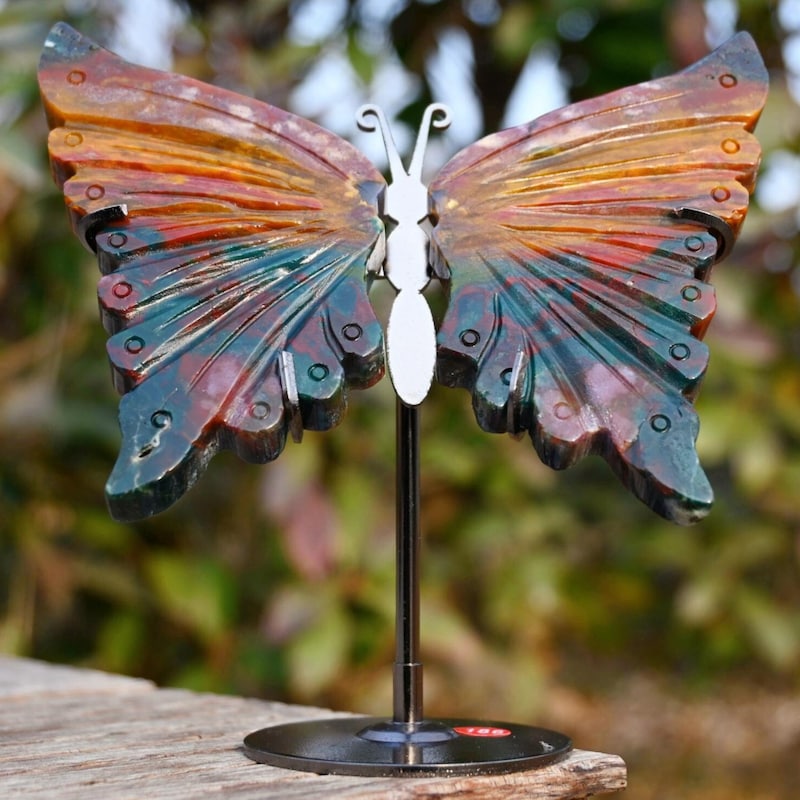 Yellow Jasper Butterfly - Etsy UK