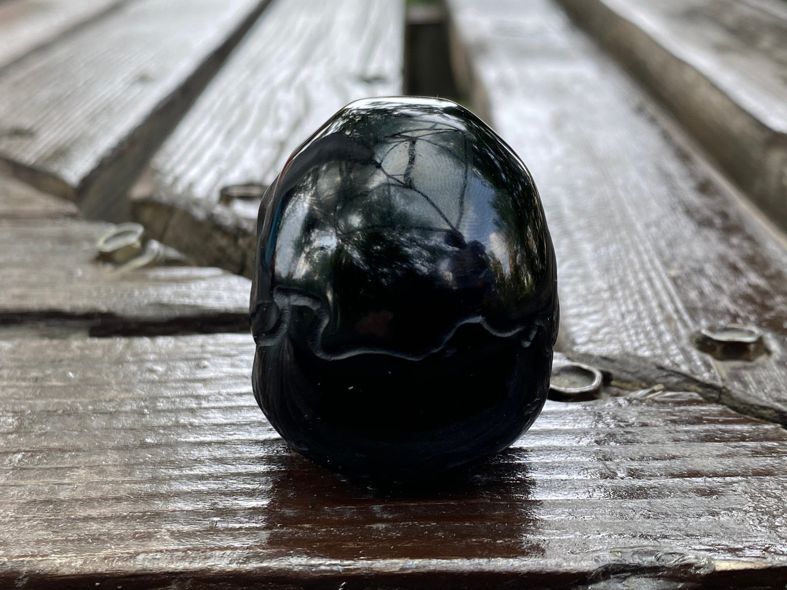 TOP 2PC Natural Hand Carved Demon Obsidian skullcrystal | Etsy