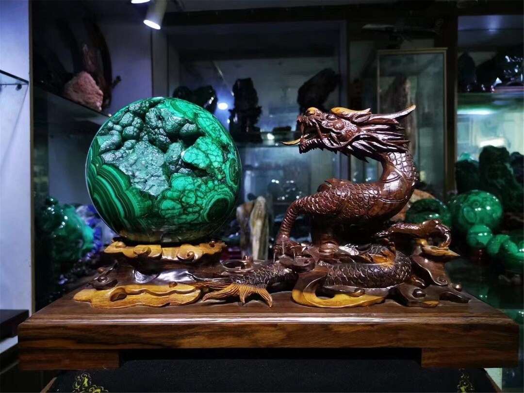 170mm Beautiful Natural Malachite Ball，crystal Sphere，quartz Crystal ...