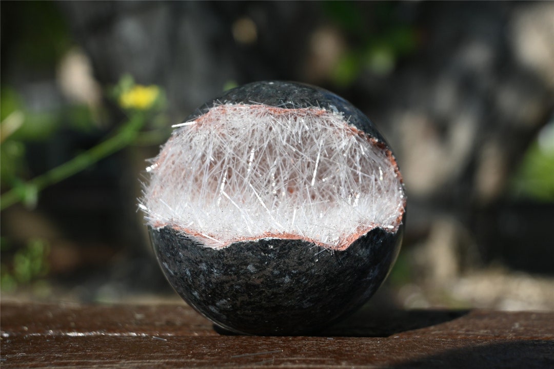 55mm-60mm+ Needle Ironstone Ball,open Mouth Magnesite Goethite Crystal ...