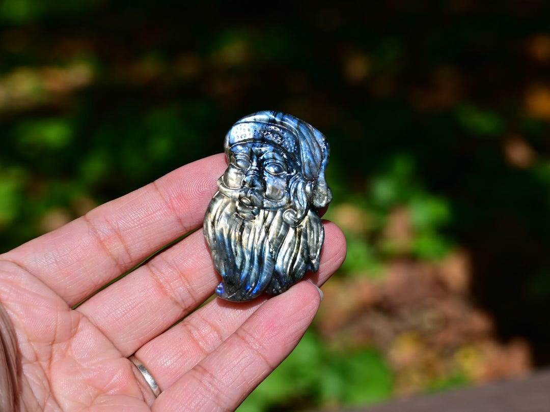 2" Natural Labradorite Father Christmas，father Christmas Decoration ...