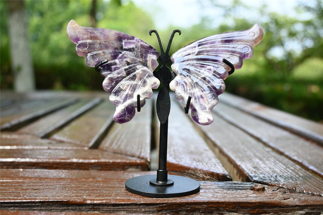 3.2'' A Pair Natural Dream Amtehyst Butterfly Wing，birthday Present ...