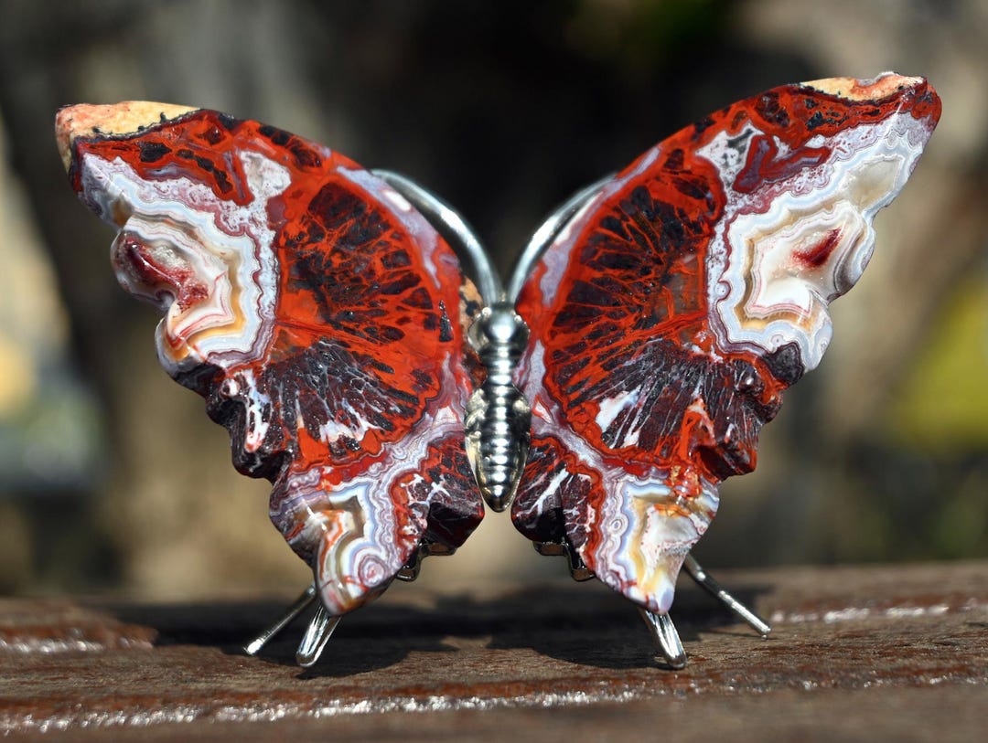 3.6'' Natural Hand Carved Crystal Butterfly，crystal Butterfly，quartz ...