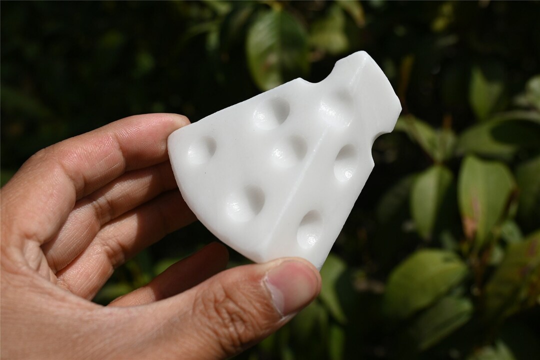 2.8'' Natural Hand Carved White Jade Cheese，crystal Cheese，christmas ...
