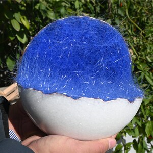 180mm+ Blue Needle Ironstone Ball,open Mouth Magnesite Goethite Crystal ...