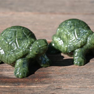 3.2'' Natural Carved Green Jade Turtle，crystal Turtle，quartz Crystal ...