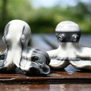 2.5'' Natural Carved Taichi Stone Octopus，crystal Octopus Skull，quartz ...