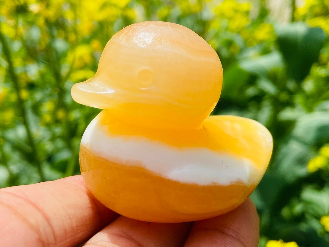 1.6'' Natural Hand-carved Geodes Duck，crystal Gift，crystal Carved ...