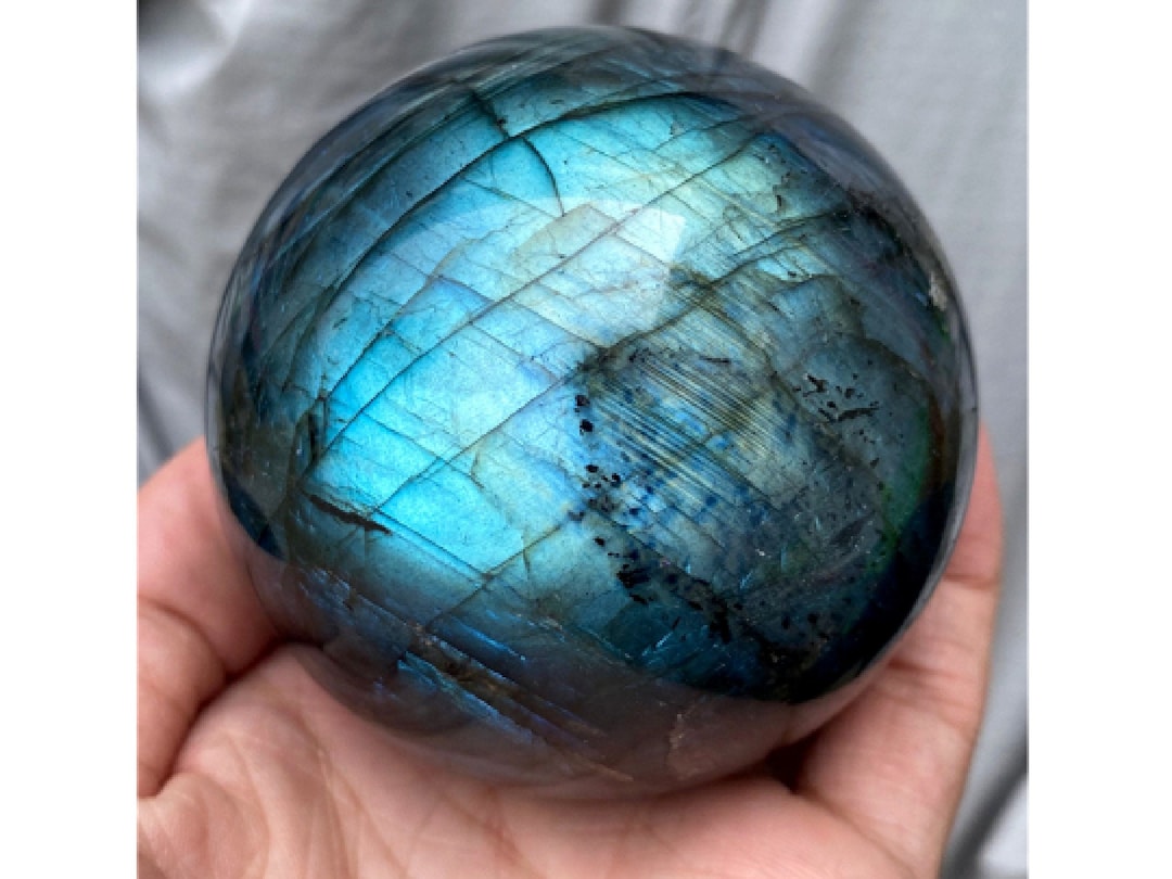 60-70mm+ Natural Labradorite Sphere，divination，quartz Crystal，crystal ...