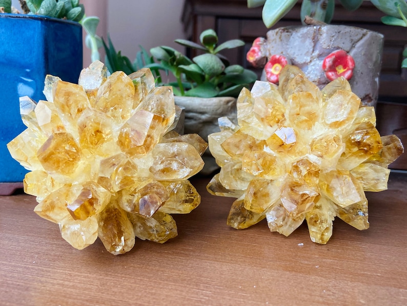 Crystal Cluster，300g+ Yellow Quartz Cluster Crystal，green Quartz Point ...